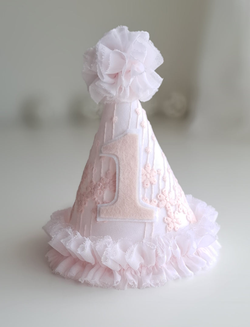 Girls Pink Princess Party Hat - Handmade Birthday Celebration – Verity ...